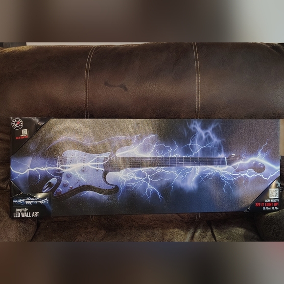 Accents | Led Light Up Guitar Lightening Wall Decor | Poshmark